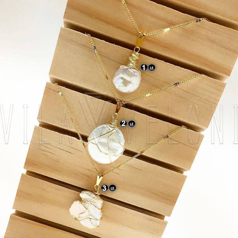 Set Vila Veloni Necklace, made of 925 silver and natural stones ...